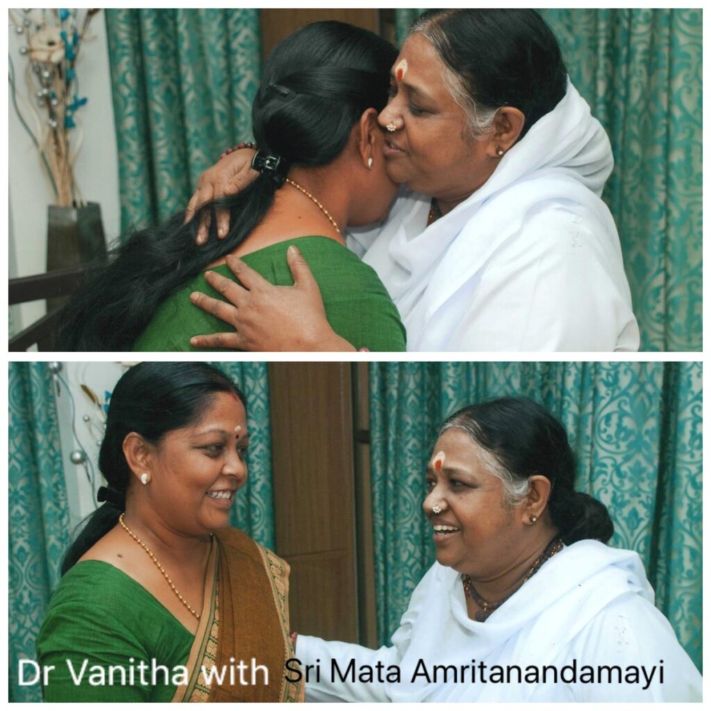 Dr. Vanitha with Sri Mata Amritanandamayi - Dhanwanthralaya Ayurveda ...